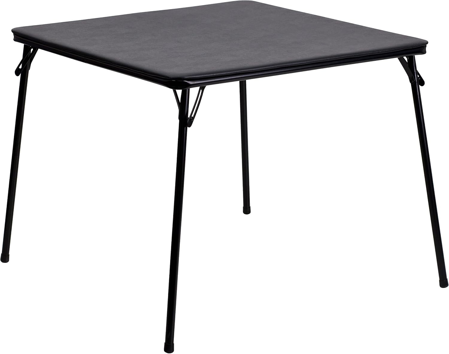 KYUTR Black Foldable Card Table with Vinyl Table Top - Gaming ...