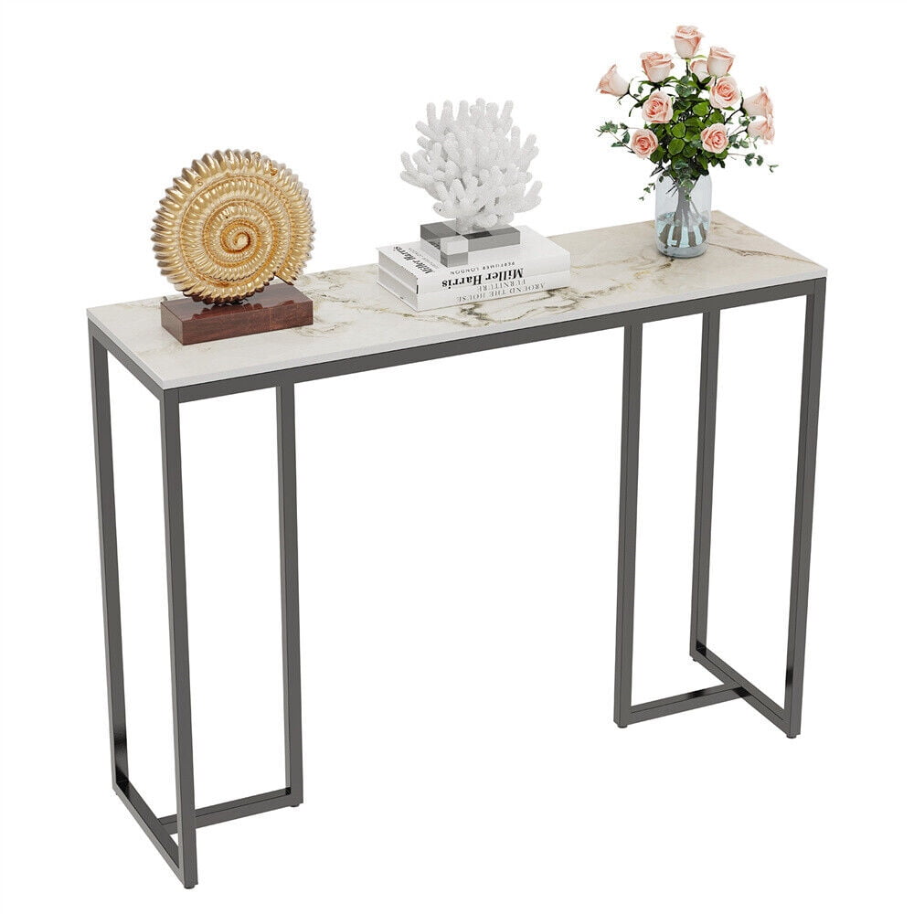 KYUTR Console Table for Entryway: Sintered Stone Table Marble Table ...