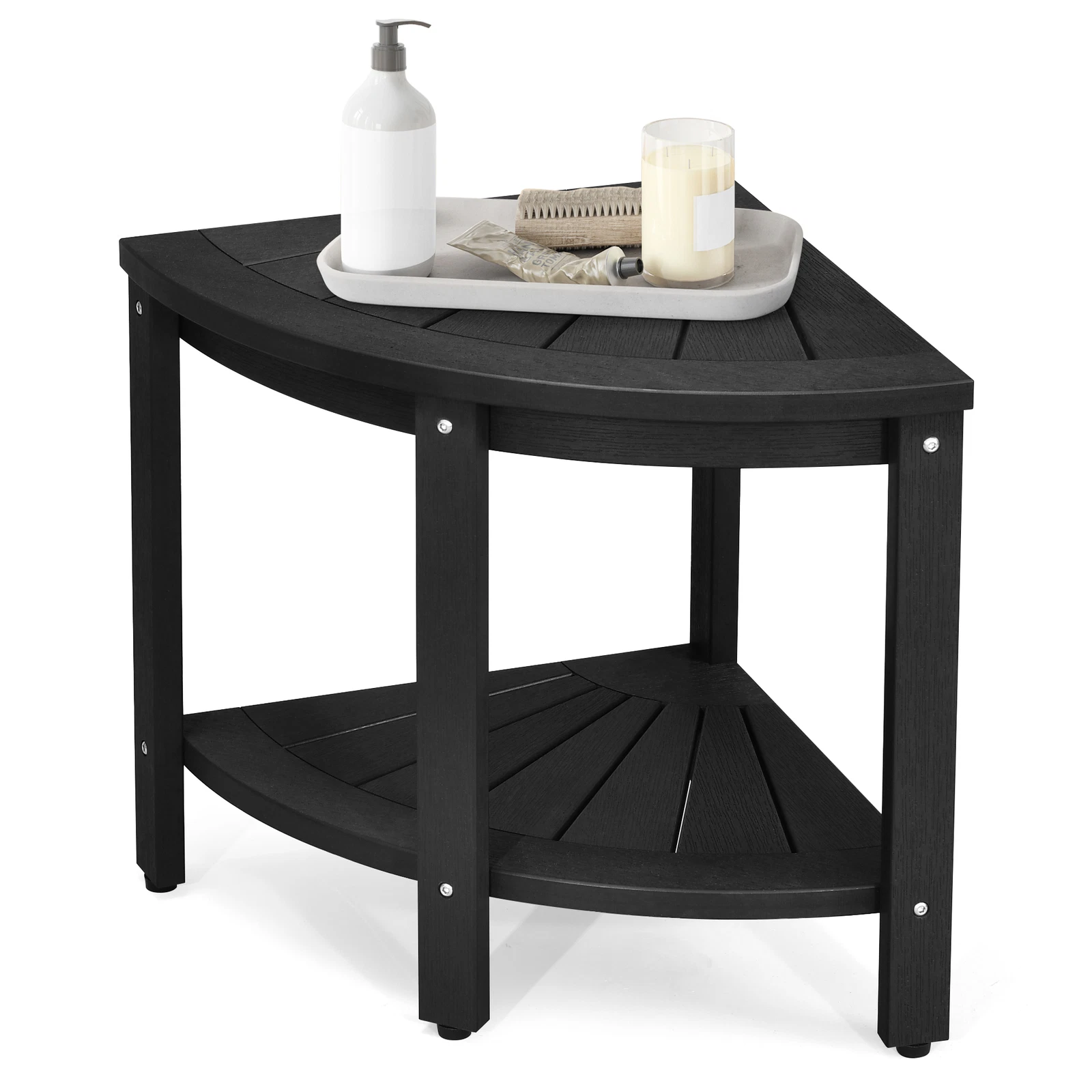 KYUTR Corner Shower Stool for Inside Shower - Waterproof, Adjustable ...