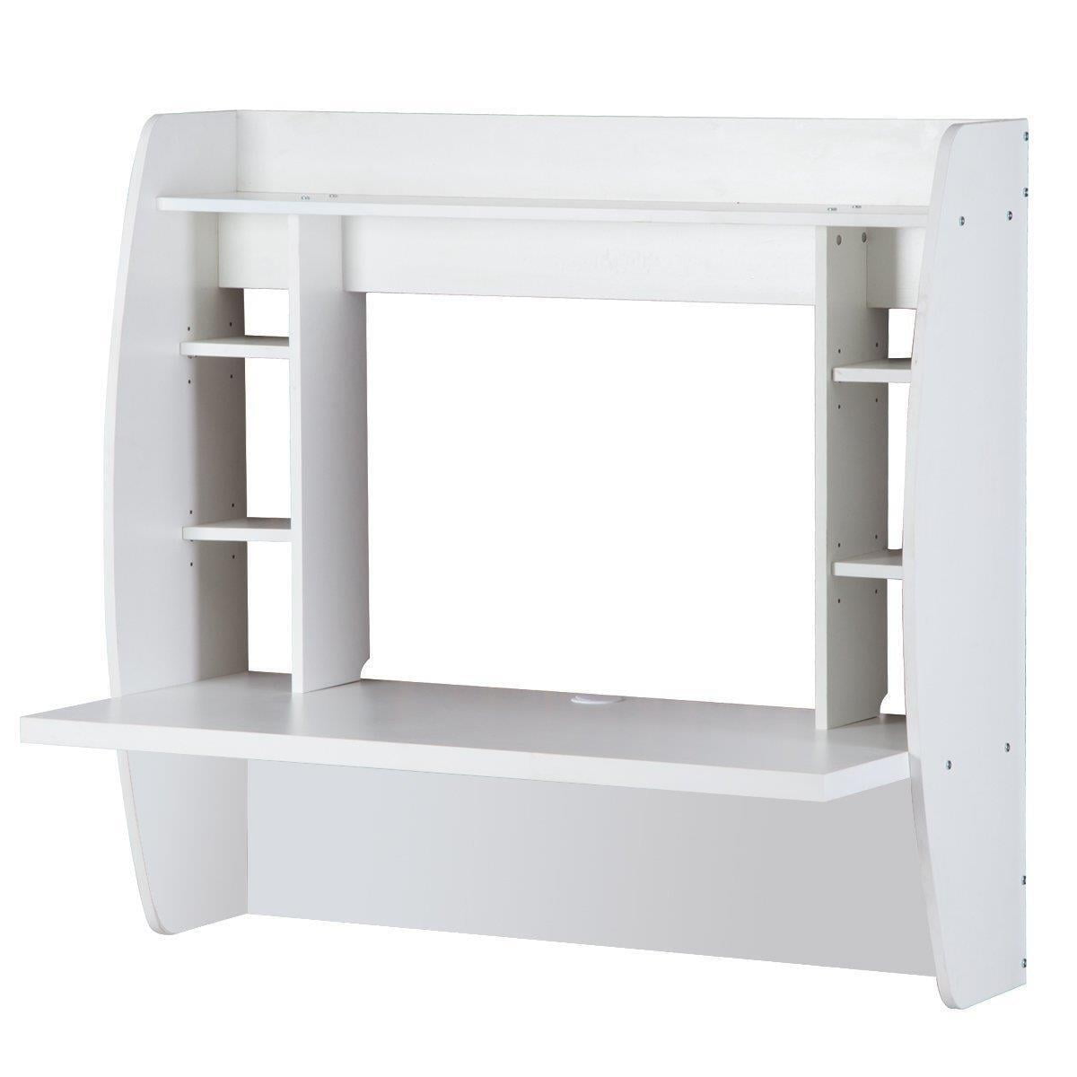 KYUTR Floating Wall Mount Laptop Shelf Computer Desk Workstation Table ...