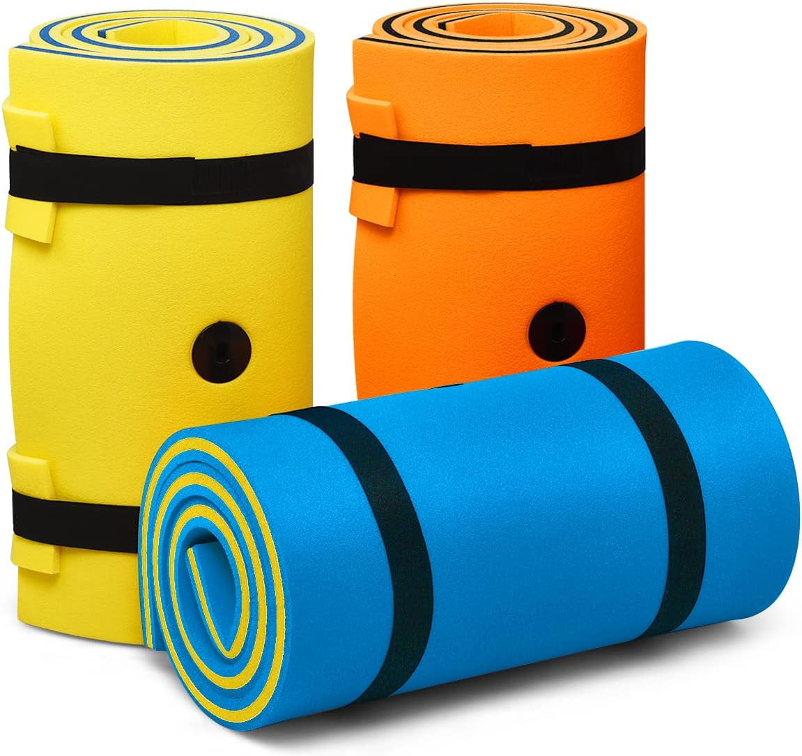 KYUTR Floating Water Mat, Thick Swimming Foam Pad Hammock with Rolling ...