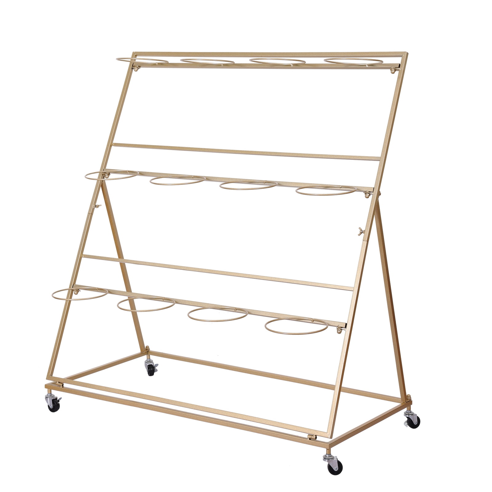 KYUTR Flower Display Stands with Buckets Rolling Plant Stand with ...