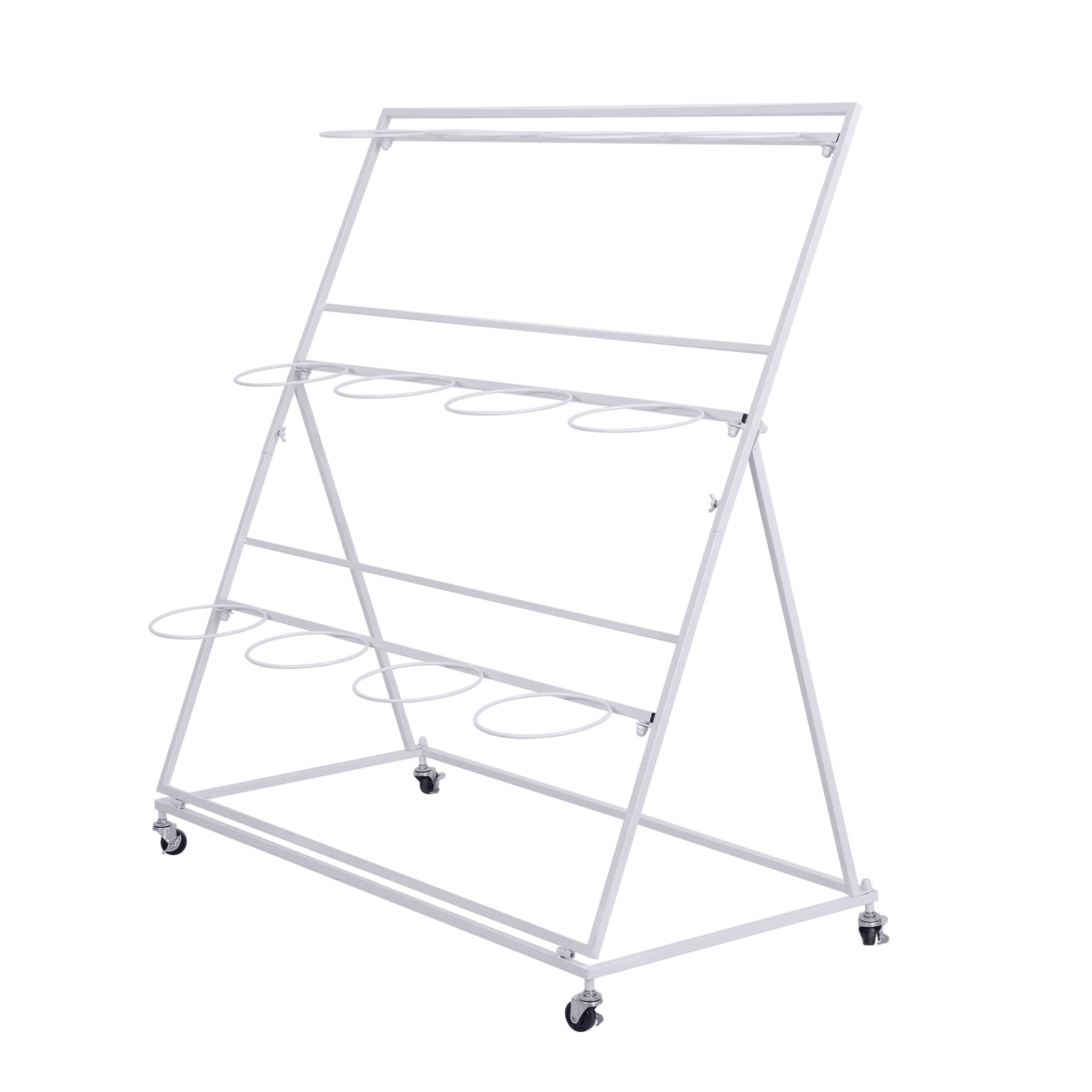 KYUTR Flower Display Stands with Buckets, Rolling Plant Stand with ...