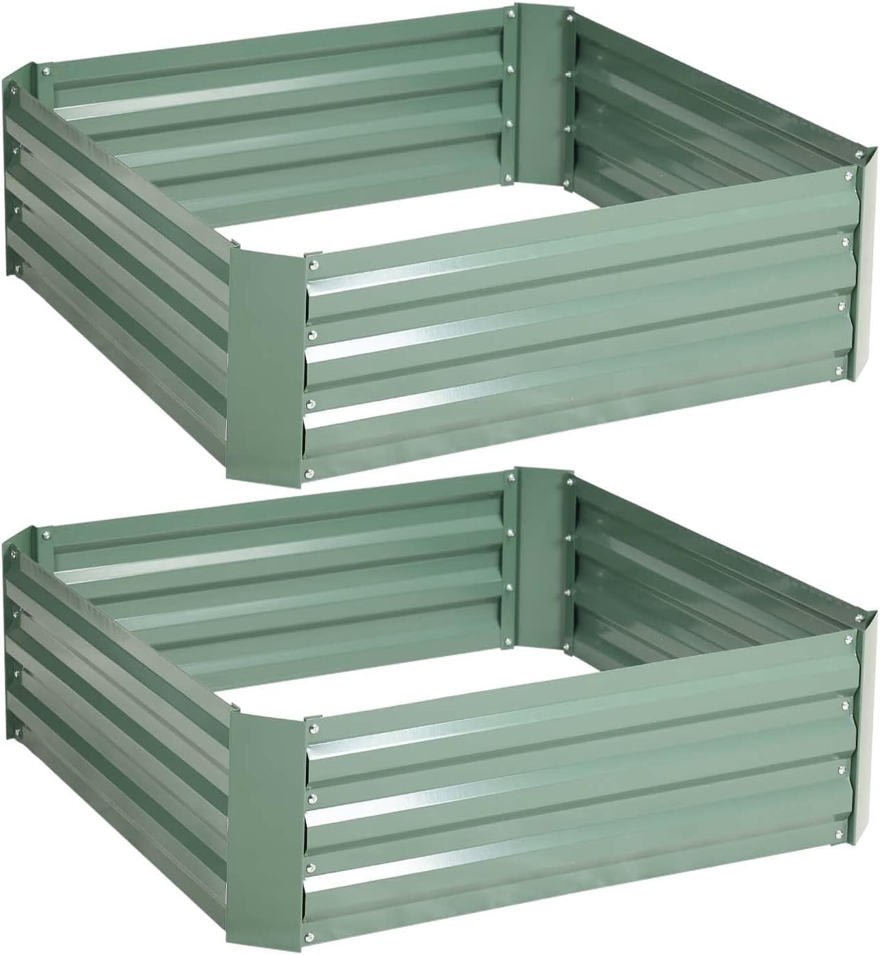 KYUTR Galvanized Raised Garden Bed-Outdoor Galvanized Planter Box for ...
