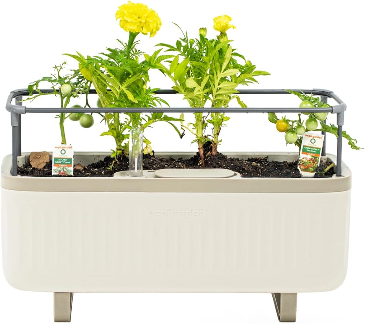 KYUTR Herb Planter Indoor Box with Trellis Self-Watering Raised Garden ...