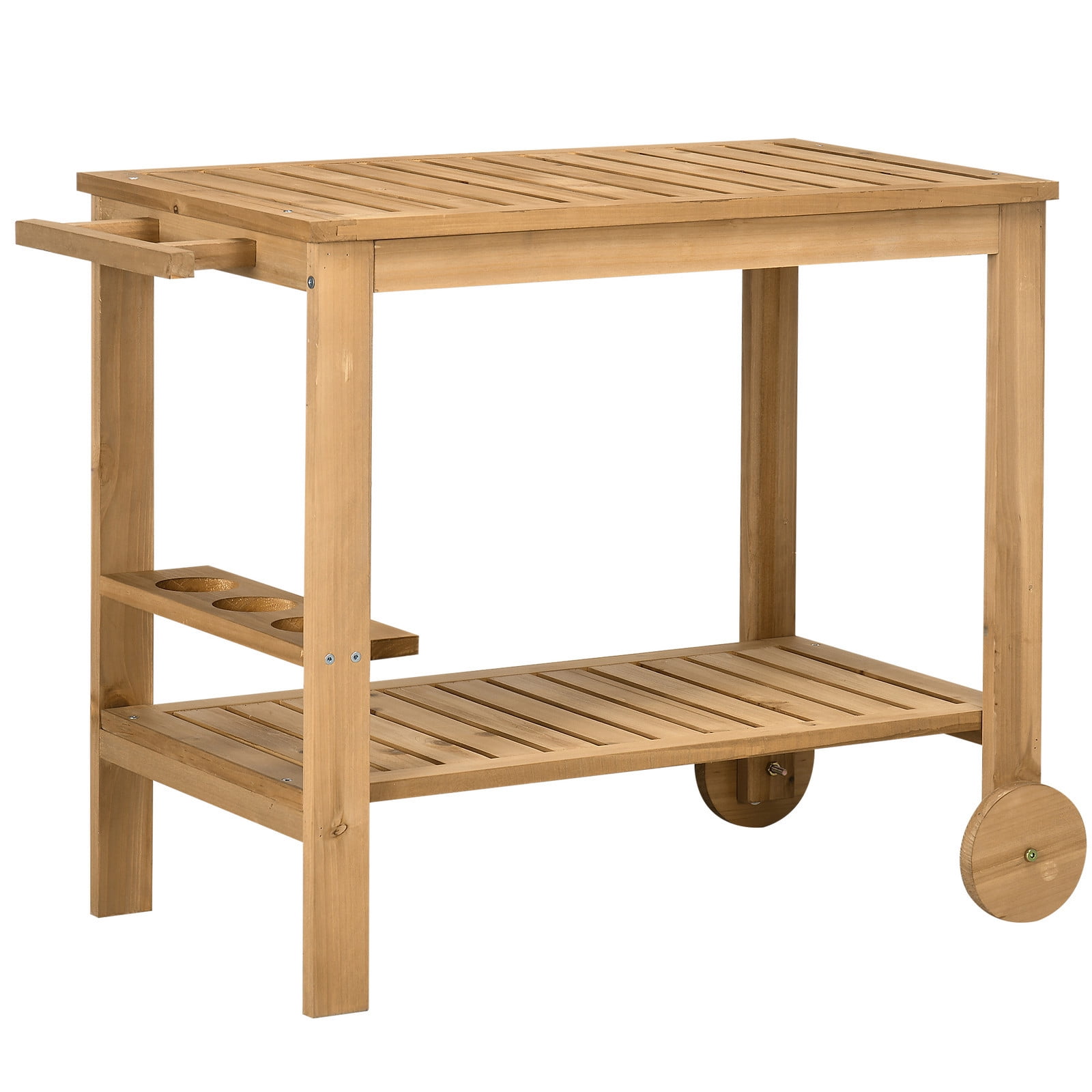 KYUTR Rolling Kitchen Cart, Mini Bar Cart, Bar Cart with Wheels ...