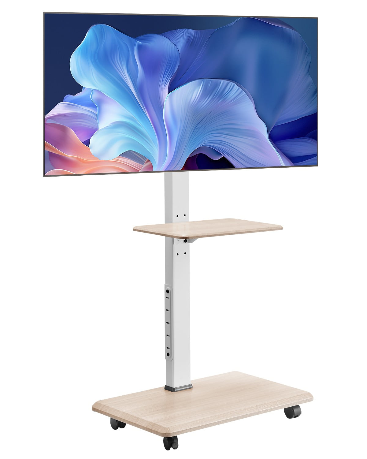 KYUTR Rolling TV Stand with Wheels, Mobile TV Cart for 32-70 Inch Flat ...