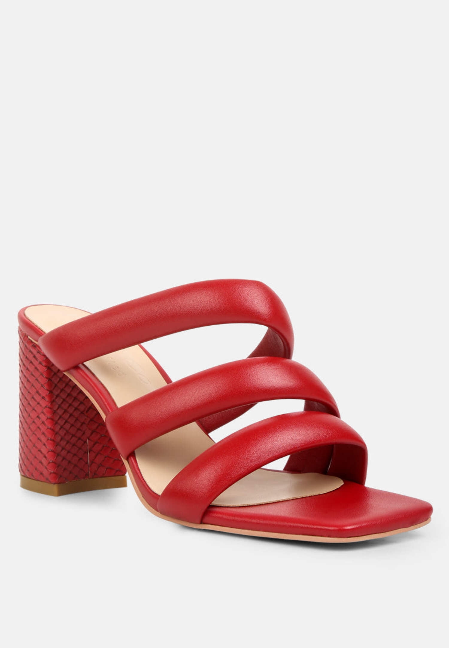 KYWE Textured Heel Chunky Strap Sandals - Walmart.com
