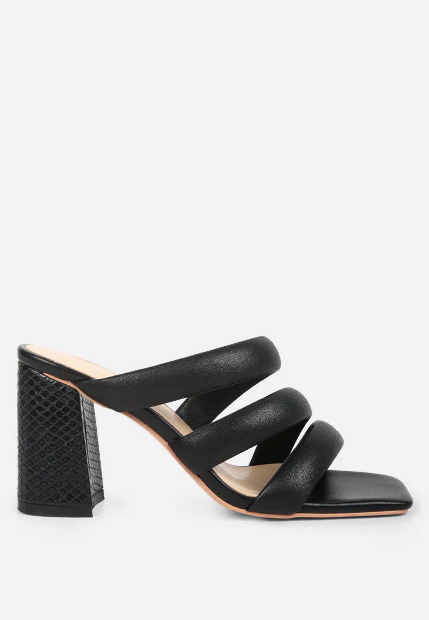 KYWE Textured Heel Chunky Strap Sandals - Walmart.com