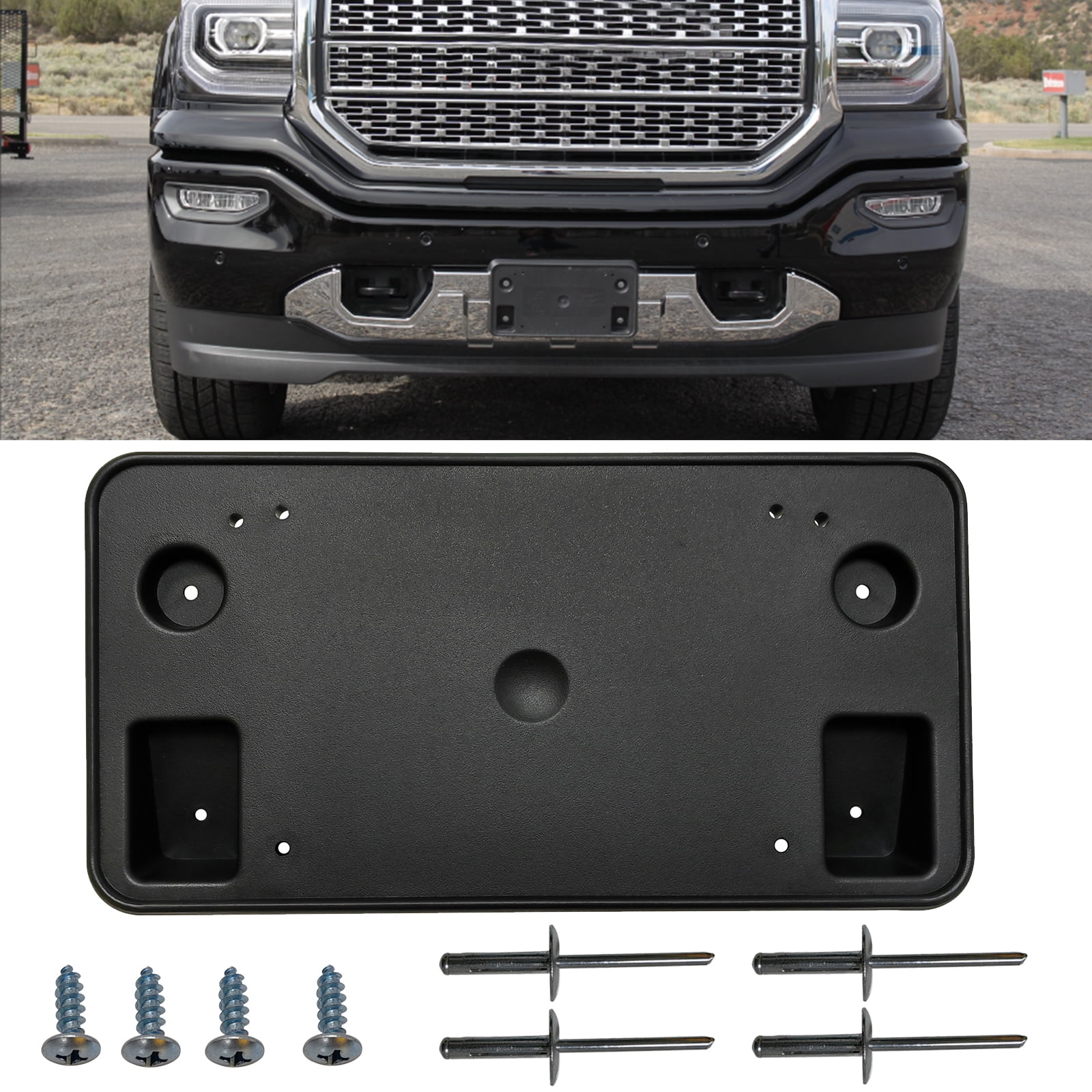 KYYET Front Bumper License Plate Frame Mounting Bracket Holder ...
