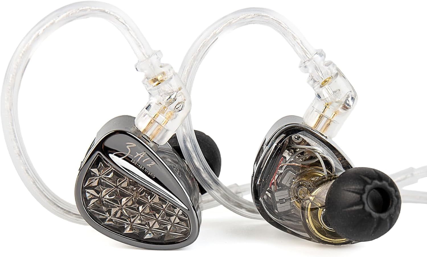 KZ ZA12 in Ear Monitor, 2DD+4BA Hybrid Wired Earbuds, KZ in Ear Monitor ...