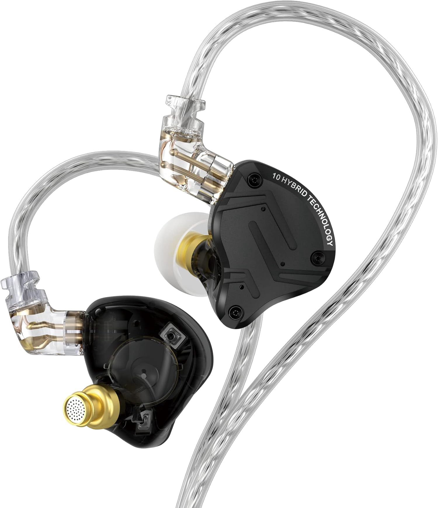 KZ ZS10 X in Ear Monitors, Upgraded 4BA 1DD Multi Driver in Ear Earpone ...