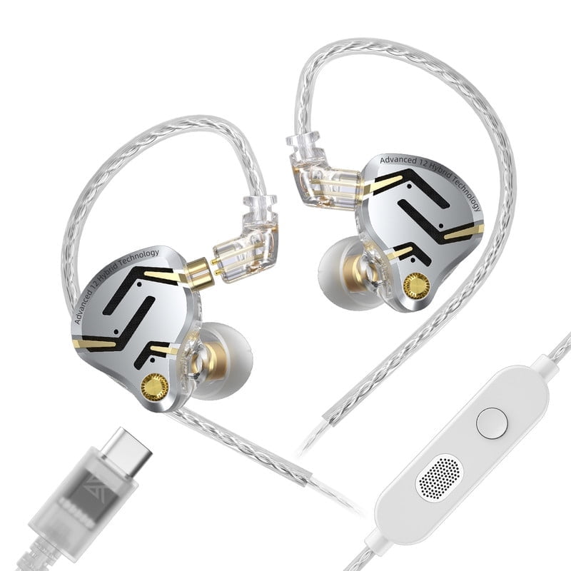 KZ ZS12 PRO 2 Wired Gaming Earbuds 1DD+5BA Hybrid Driver IEM Earphone ...