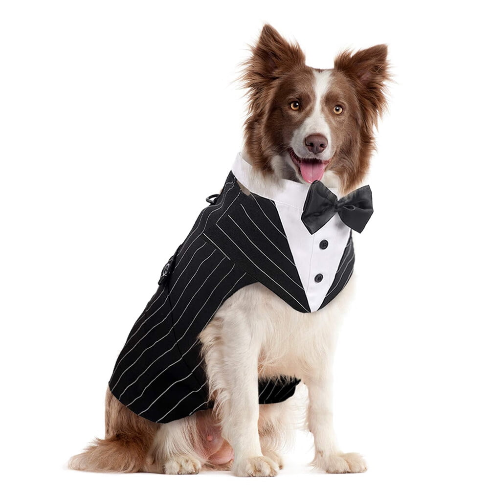 KZLO Dog Tuxedo Suit and Bandana Set, Wedding Party Prince Bow Tie ...
