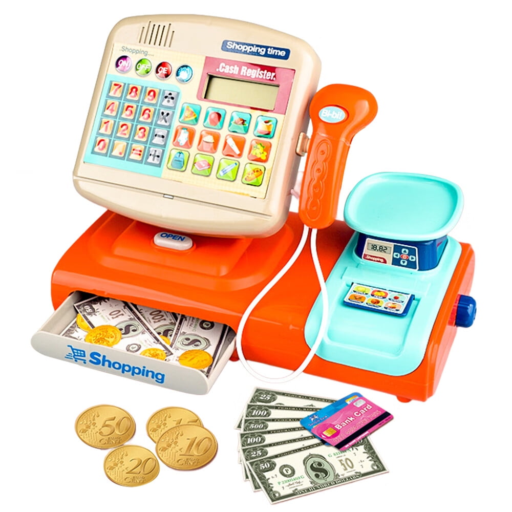 KZLO Pretend Cash Register Toy, Weighing Machine Playset for Kids with ...