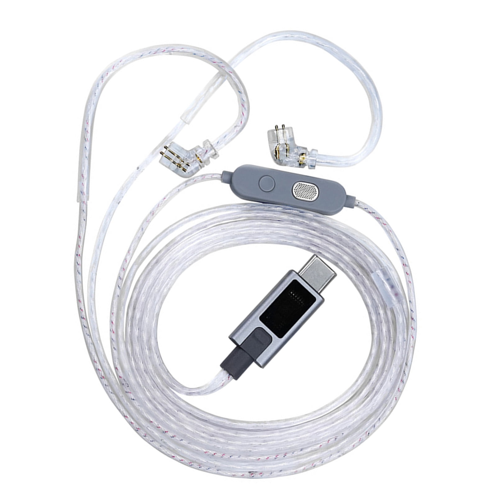 KZM2 Headphone Cord Two Microphones Silver Plateds Cable Type C ...