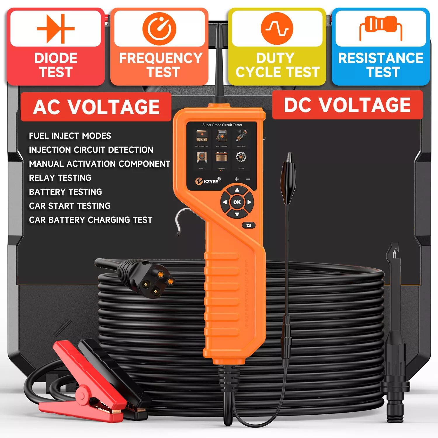 KZYEE KM601 Automotive Power Circuit Probe Tester Kit, Universal ...