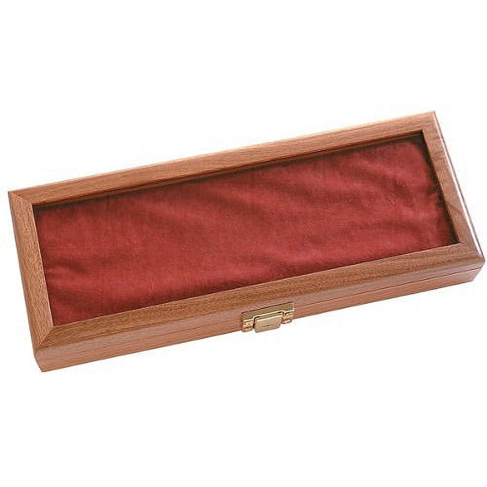 KA-BAR Walnut Display Case, Plain Glass, Holds 13-Inch Knife, Hinged ...