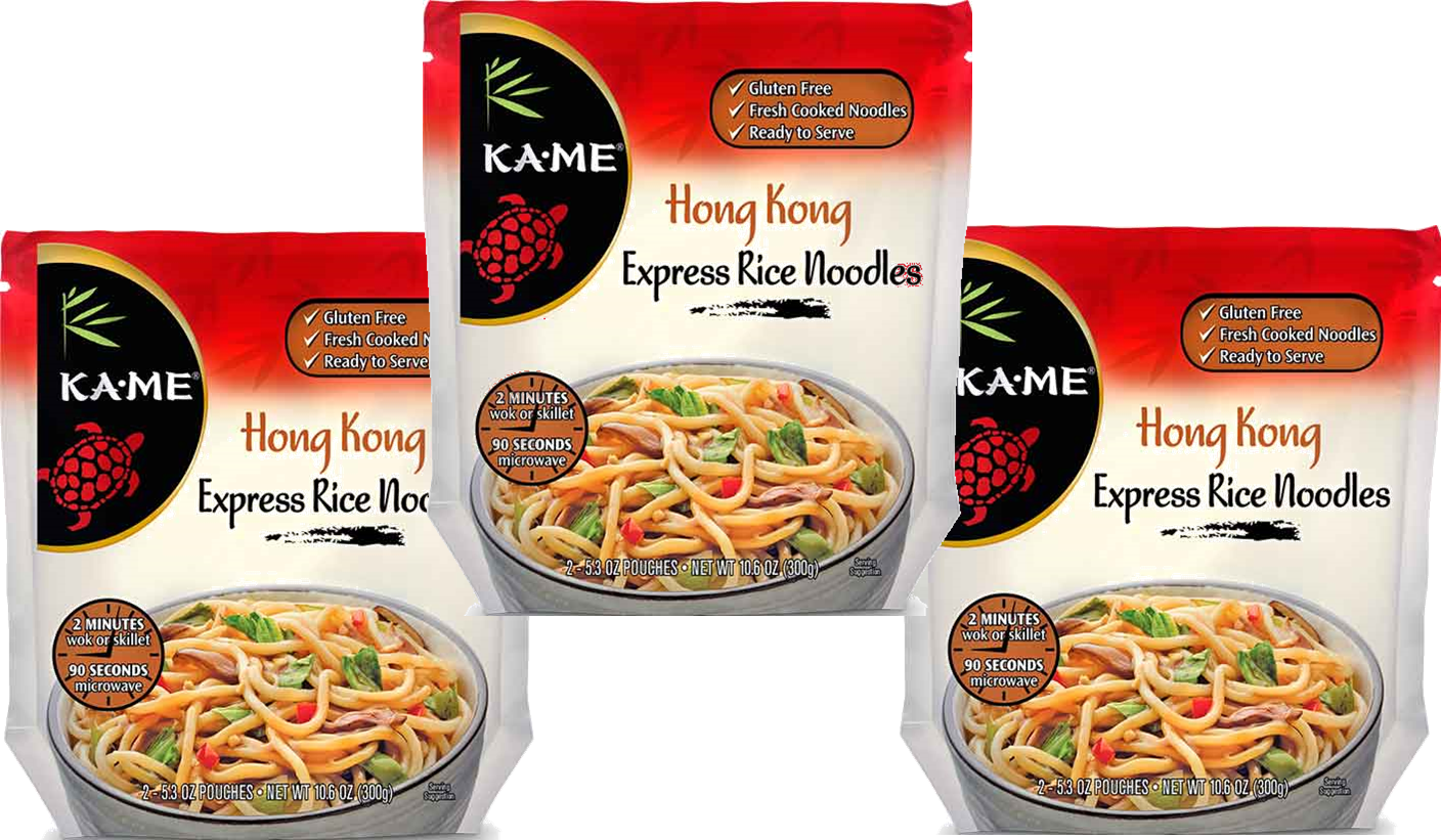 KA-ME Gluten-Free Rice Noodles, Fresh Cooked, Ready in 2 Minutes, 3 ...
