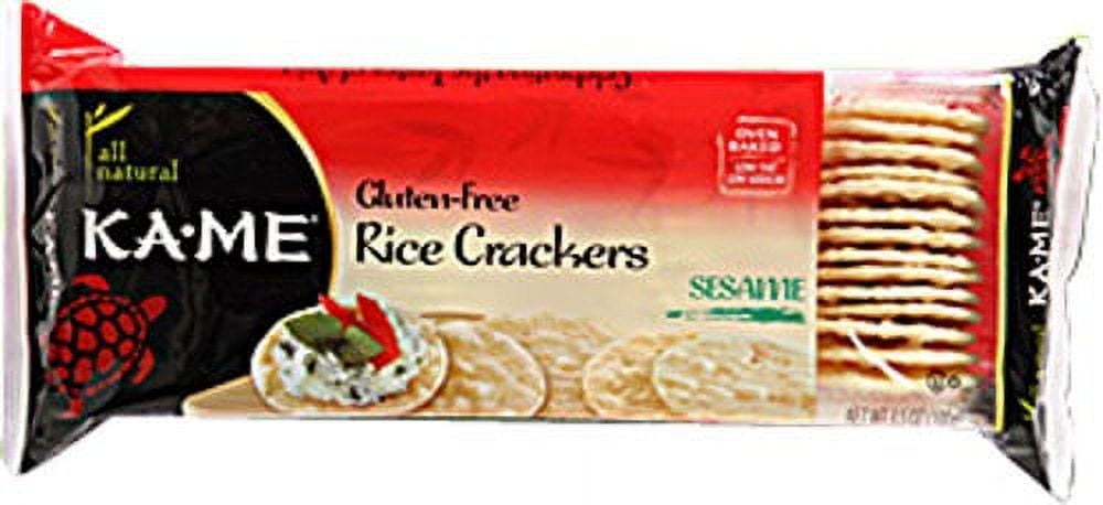 Ka'Me Rice Crackers Sesame, 3.5 oz Tray - Walmart.com