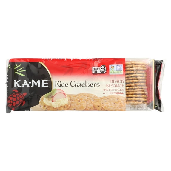 Ka'Me Rice Crunch Crackers Black Sesame And Soy Sauce, 3.5 Oz - Walmart.com