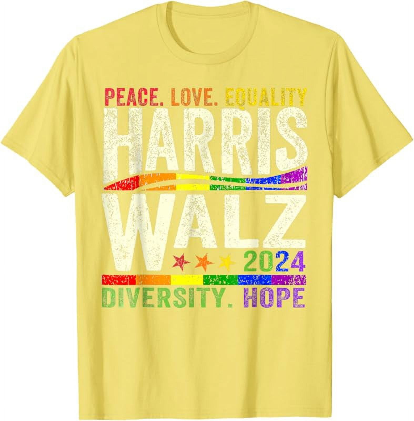 Ka_mala Harris Tim Walz 2024 Peace LGBT Harris Walz Waltz T-Shirt ...