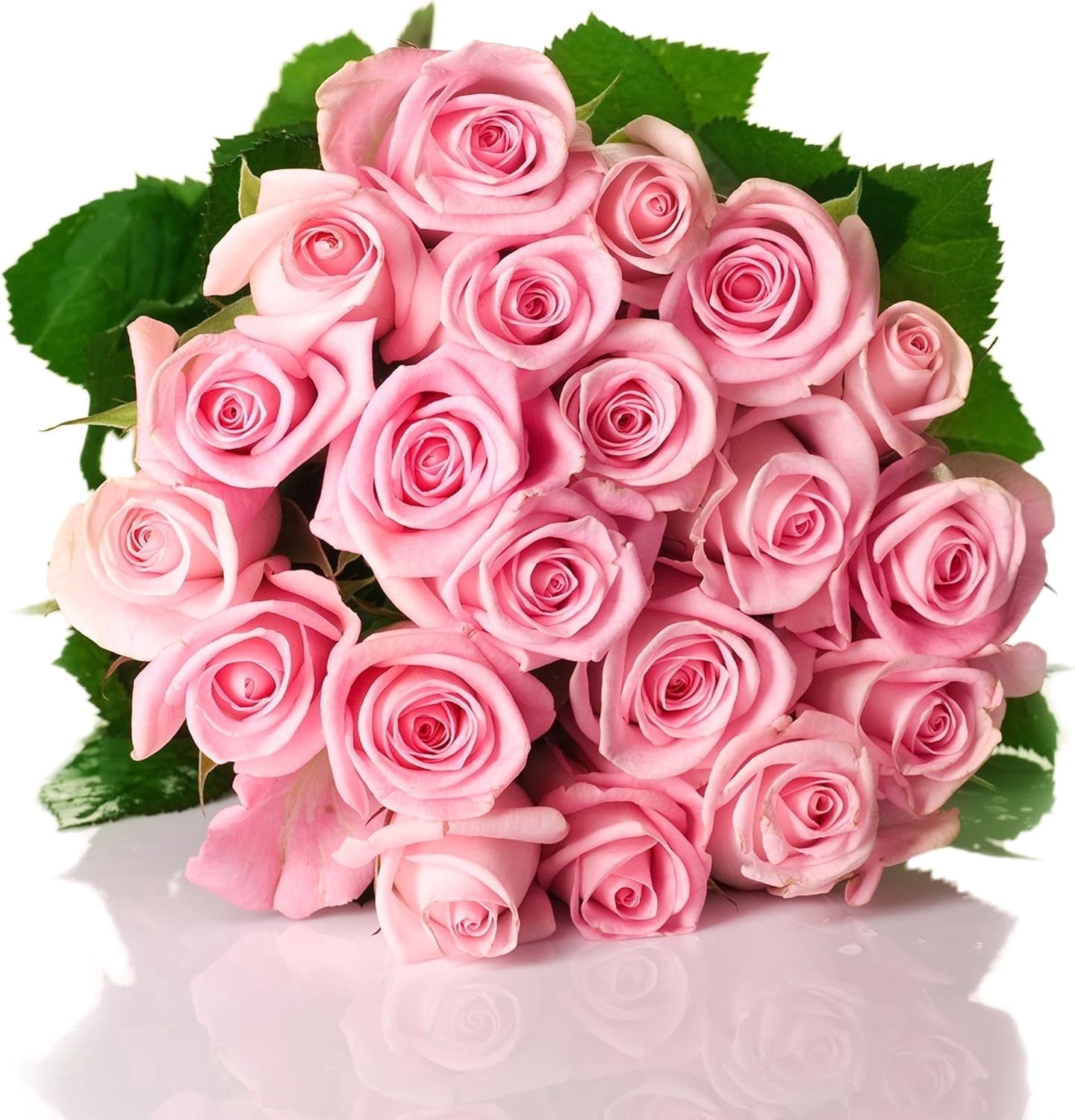 KaBloom Fresh Pink Roses for Breakroom Kitchen Decor - Walmart Business ...