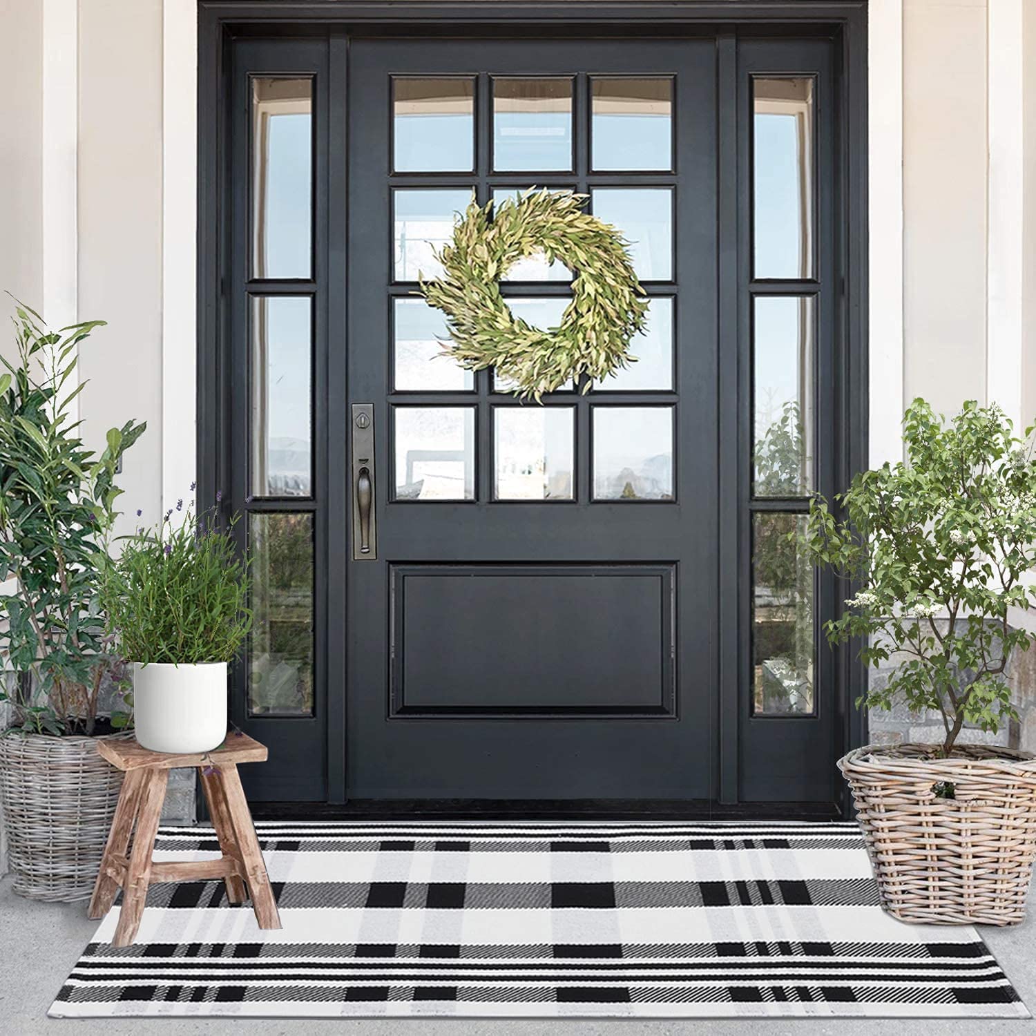 KaHouen Buffalo Check Runner Rug (24 x 71 Inches),Hand-Woven Buffalo ...