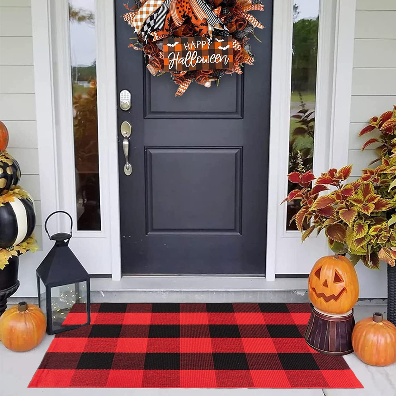 KaHouen Red and Black Buffalo Check Rug (23.6 x 35.4 Inches ), Buffalo ...