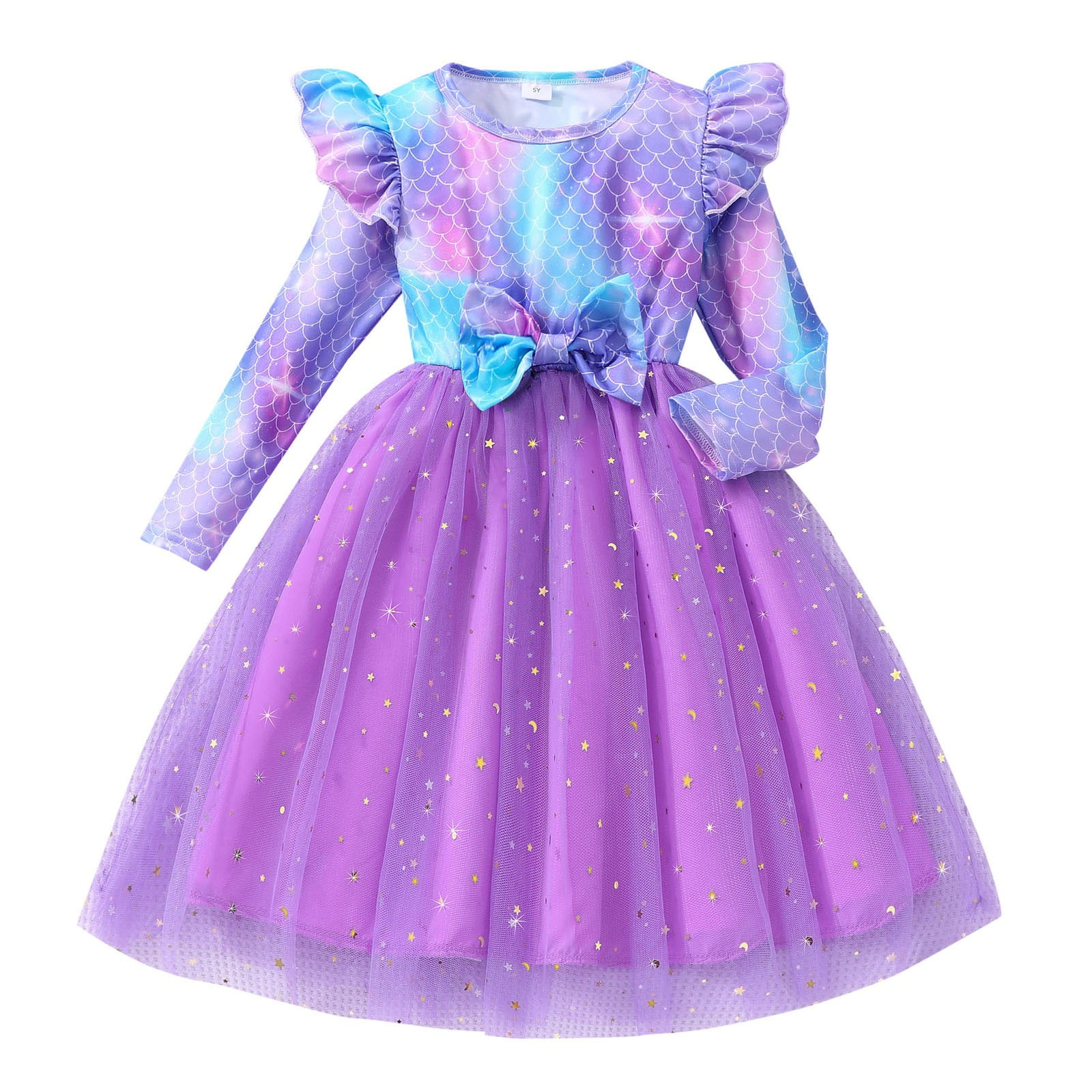 KaLI_Store Toddler Baby Girl Long Sleeve Ruffle Lace Fall Dress Wedding ...