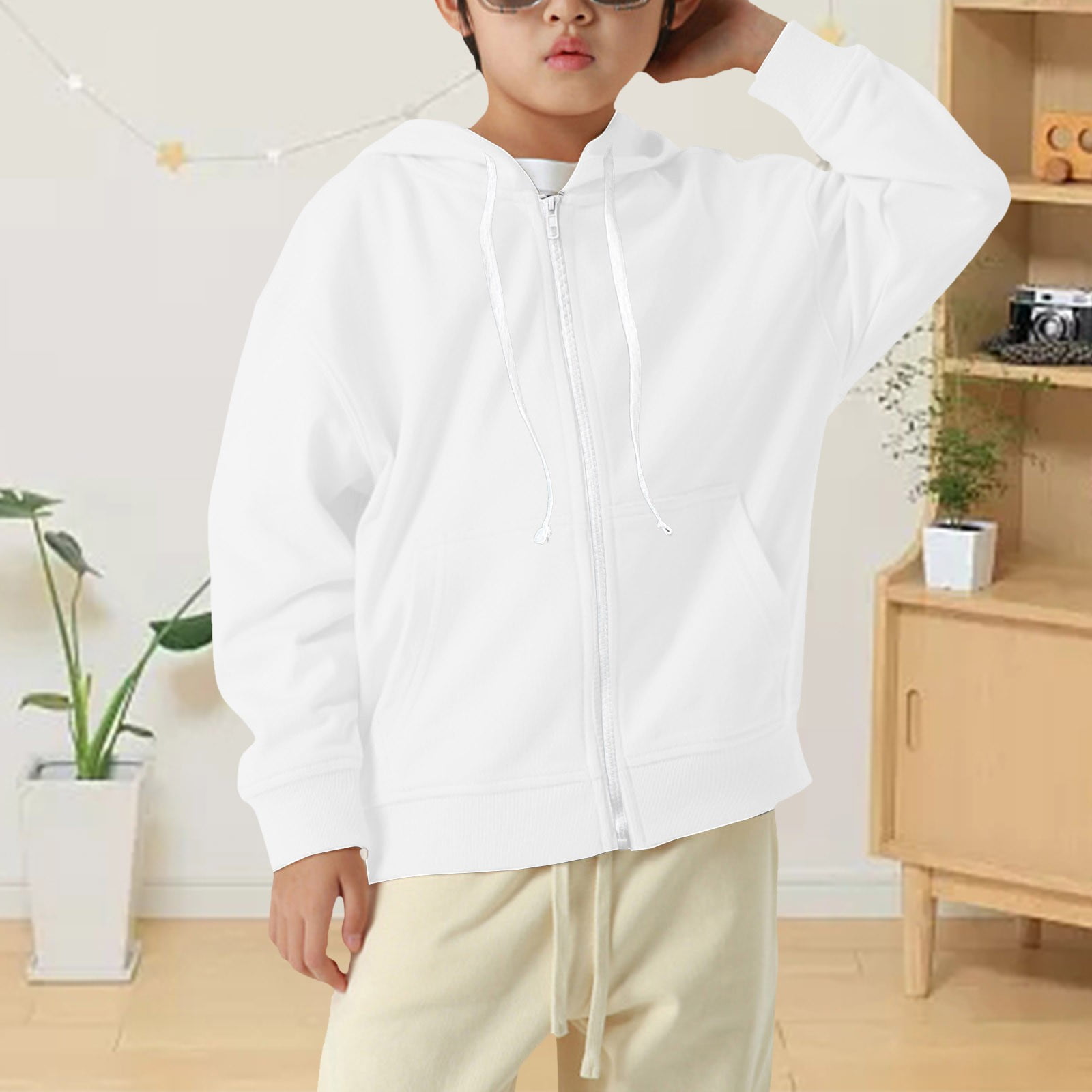 KaLI_Store Zip up Hoodie Kids Hooded Sweatshirts for Boys Girls ...