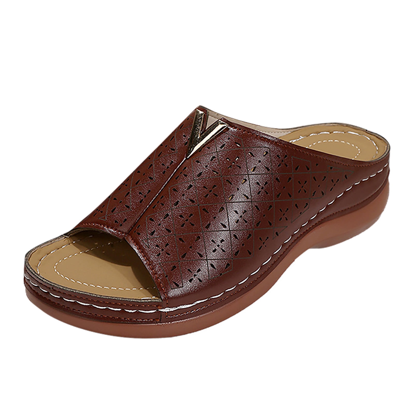 KaLI_store Closed Toe Sandals Women Women's one band low block heel ...