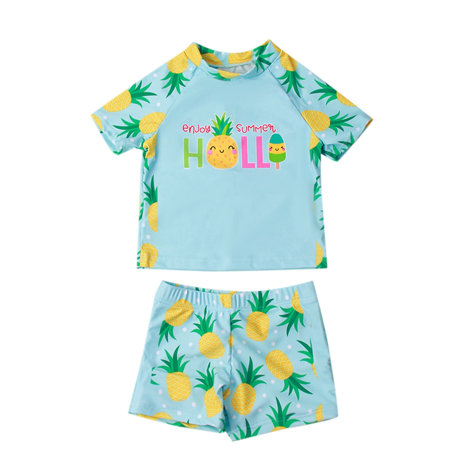 Kalistore Girls Swimwear Girls One Piece Swimsuit Ditsy Floral Tie Side Cut Out Back Bathing