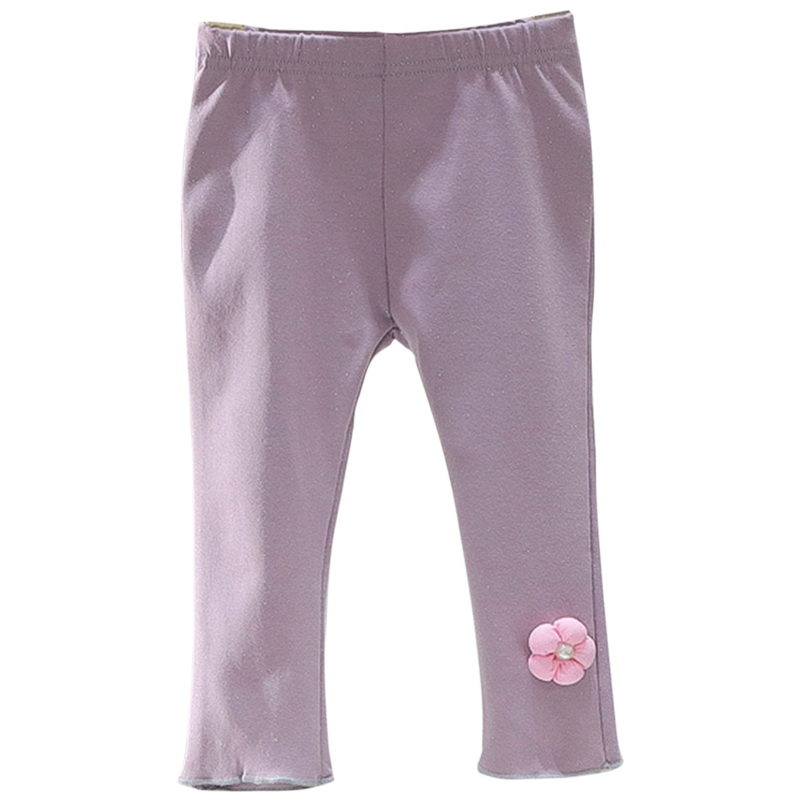 KaLI_store Girls Uniform Pants Girl's Elastic Waist Flare Leg Ribbed ...