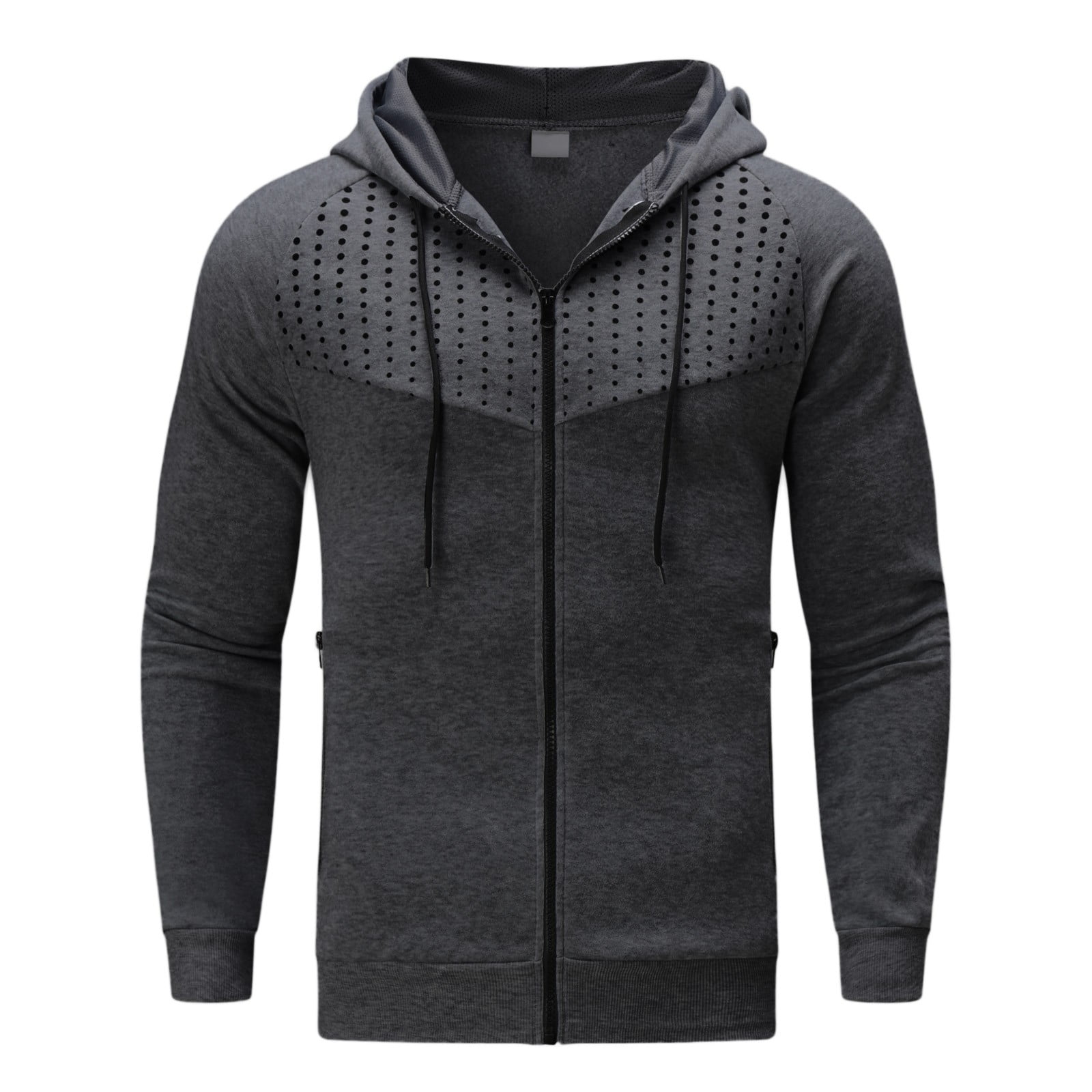 KaLI_store Hoodies for Men Men's Gym Workout Active Long Sleeve ...