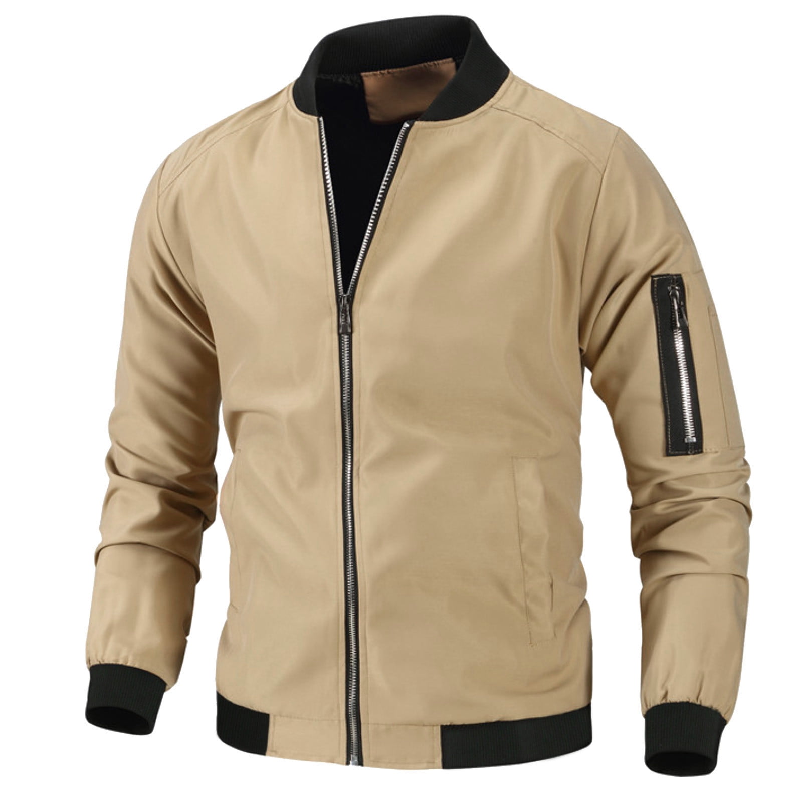 KaLI_store Jackets For Men Men's Lightweight Bomber Jacket Causal ...