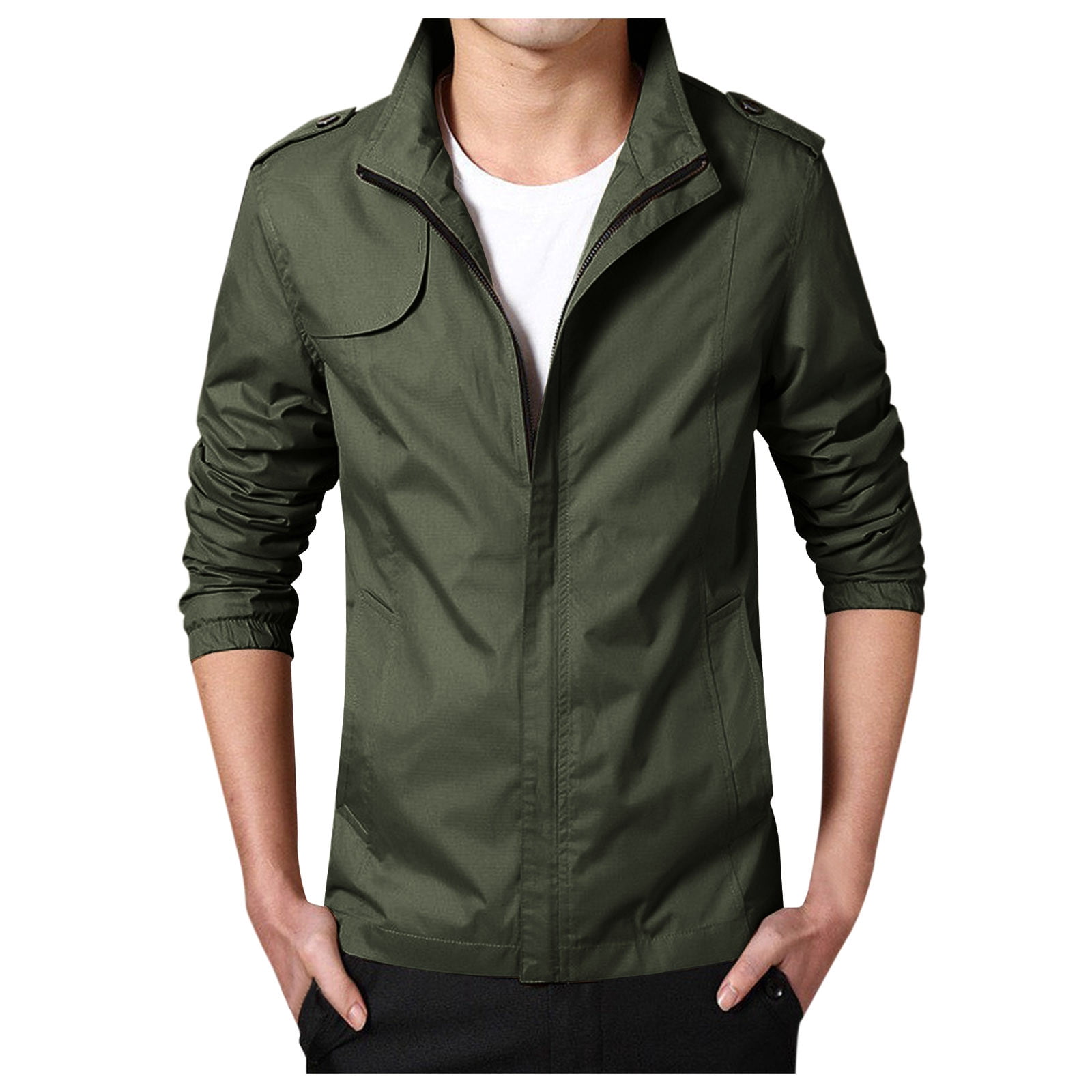 KaLI_store Jackets for Men Men's Slim Fit Lightweight Soft Flight ...