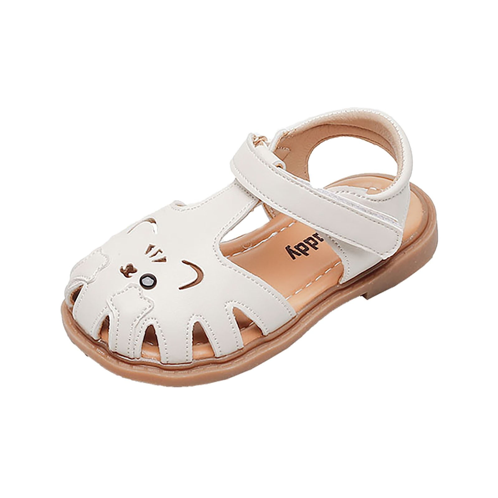 KaLI_store Kids Sandals Girls Toddler Little Girls Sandals Closed-Toe Adjustable Ankle Strap ...