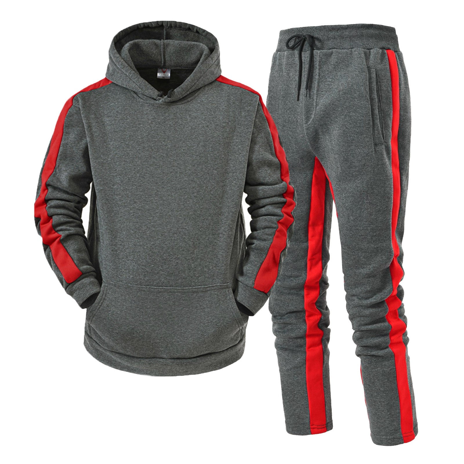 KaLI_store Men's Suits Men's Tracksuit 2 Piece Half-Zip Polo Sweatsuits ...