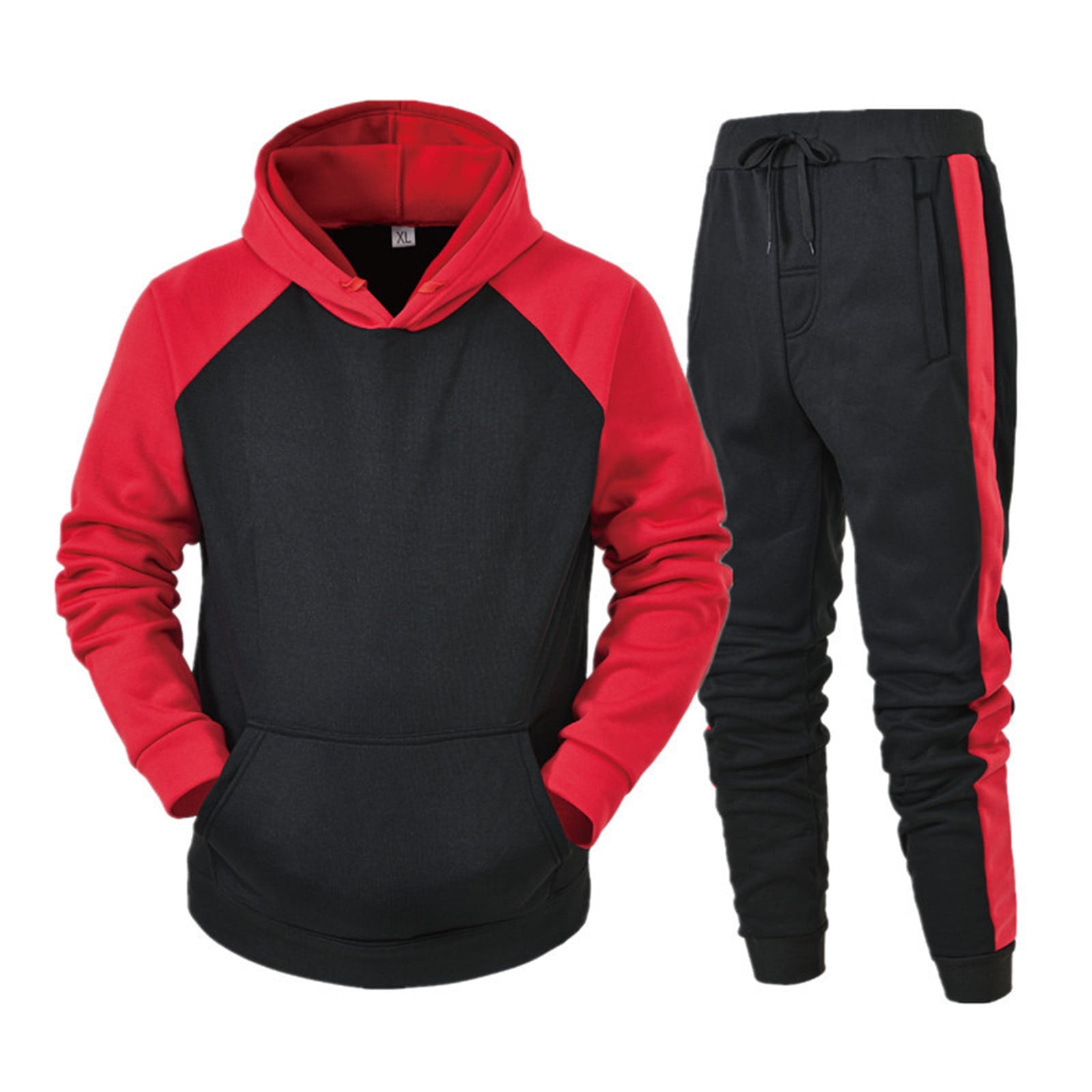 KaLI_store Men's Tracksuits 2 Pieces Set Long Sleeve Causal Sweatshirts ...