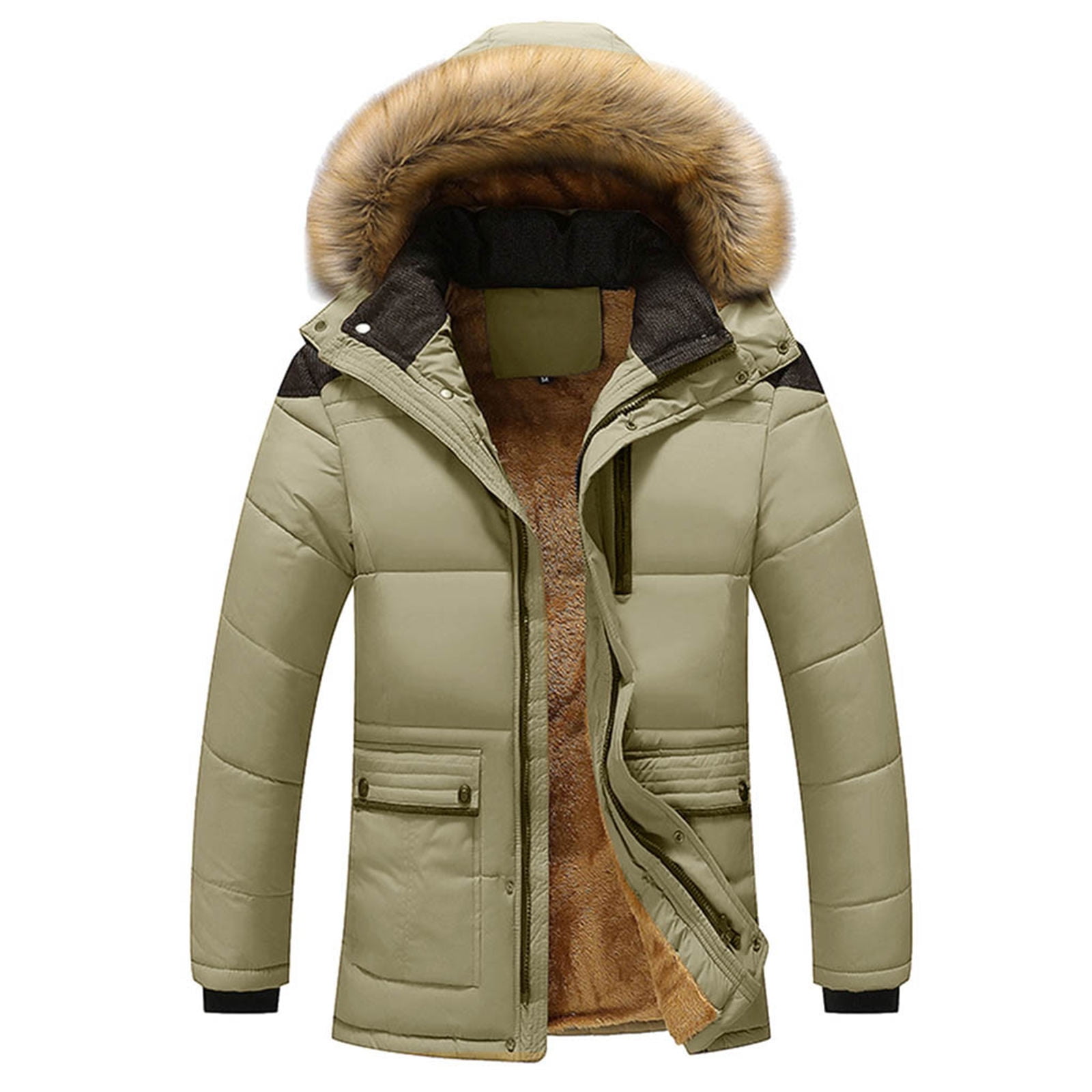 KaLI_store Men's Winter Parka Jackets for Men Fashion Mens Parka Jacket ...