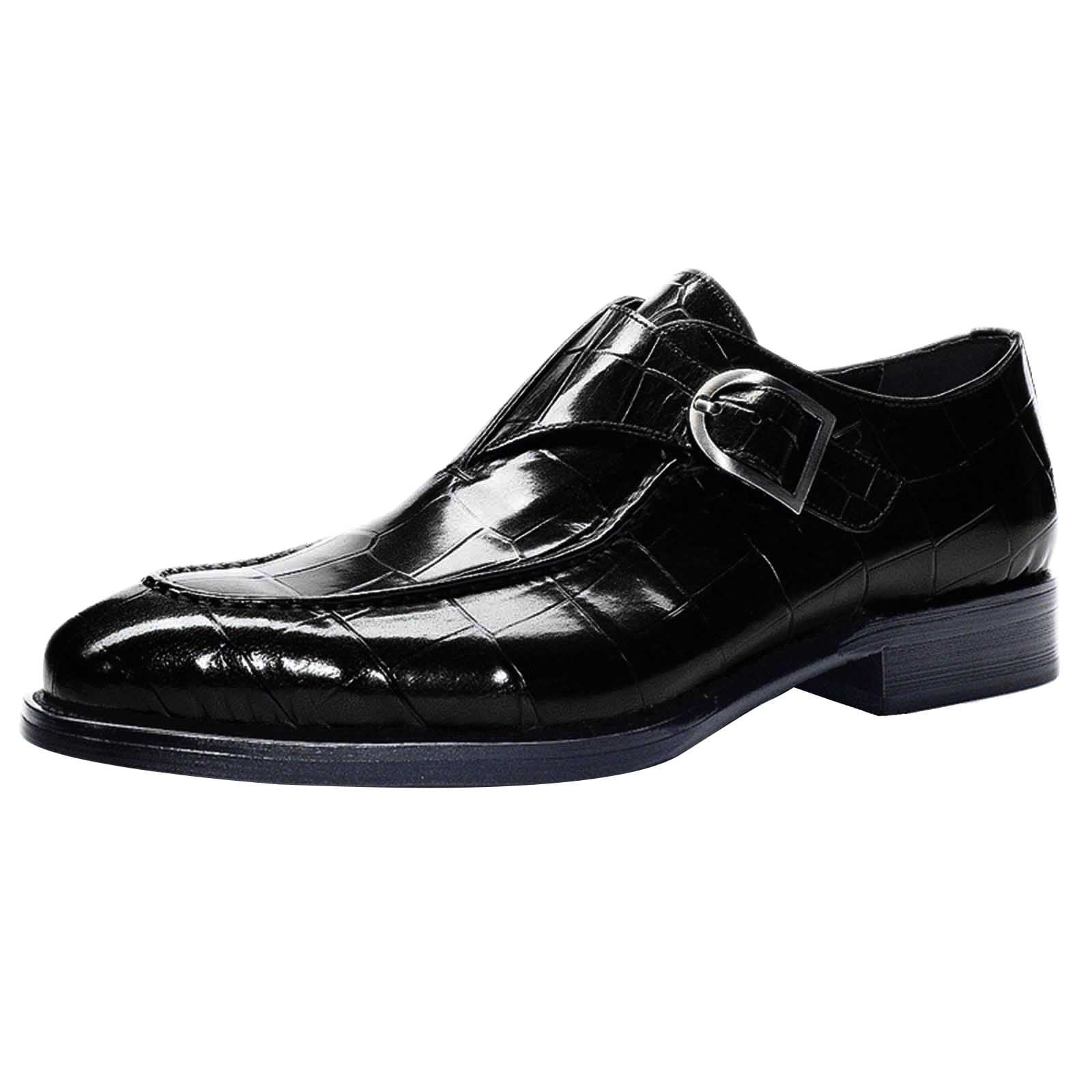 KaLI_store Mens Dress Shoes Mens Leather Updated Classic Cap Toe ...