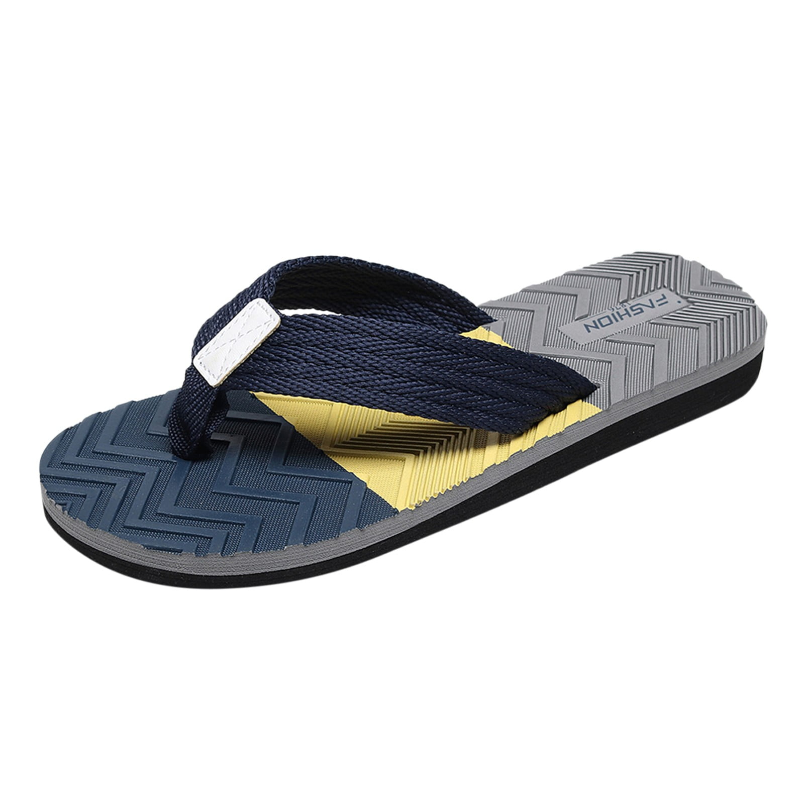 KaLI_store Mens Flip Flops Men's Comfortable Round Toe Fashion Sandals ...
