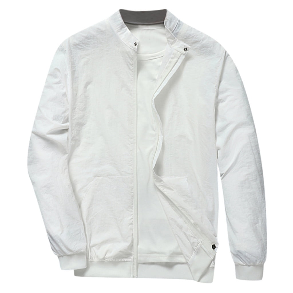 KaLI_store Mens Lightweight Jacket Mens Classic Casual Baseball Jacket ...
