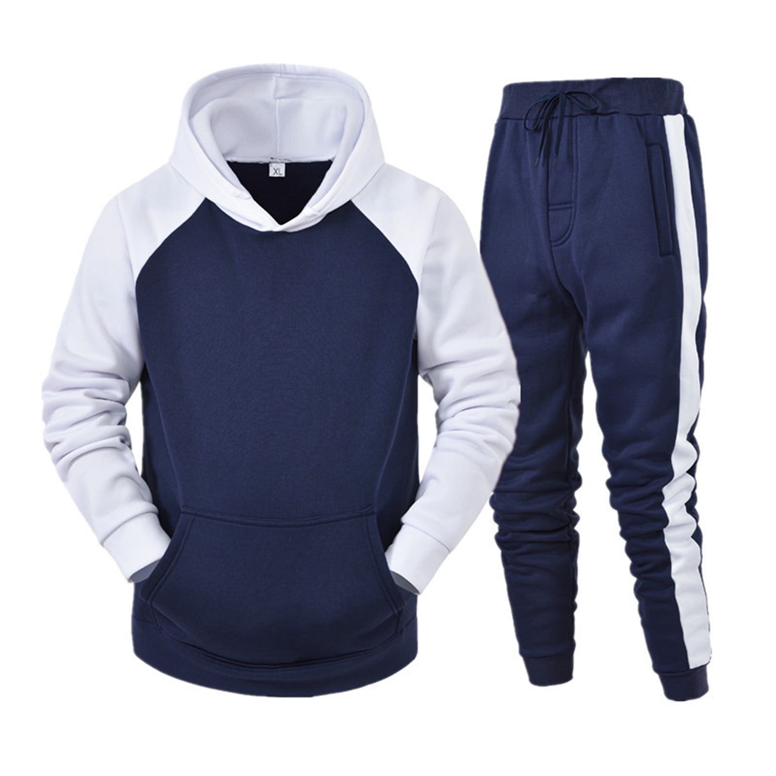 KaLI_store Mens Sweat Suit Set Tracksuit Jogging 2 Piece Athletic ...