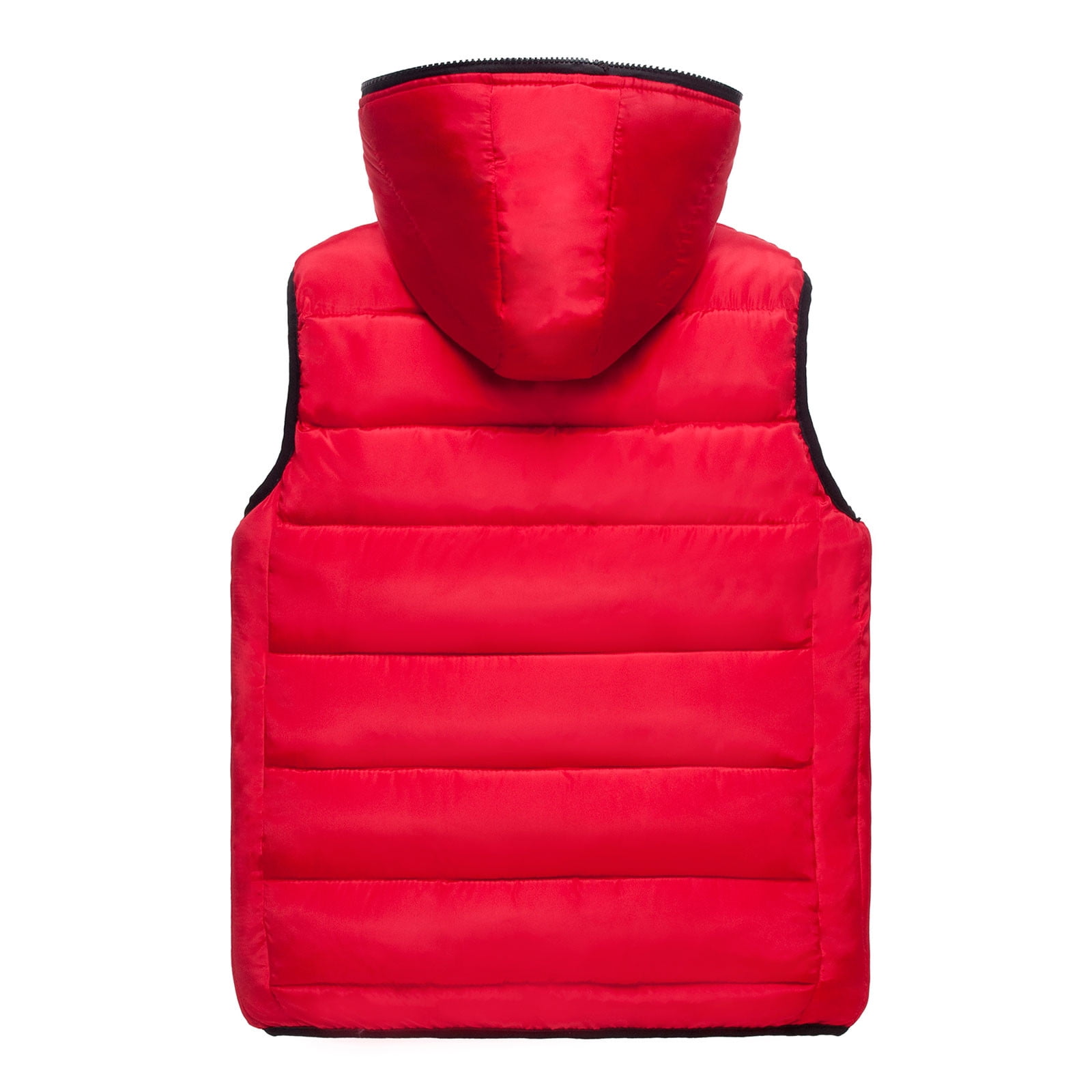 KaLI_store Mens Vests Casual Men's Drawstring Hooded Puffer Jacket ...