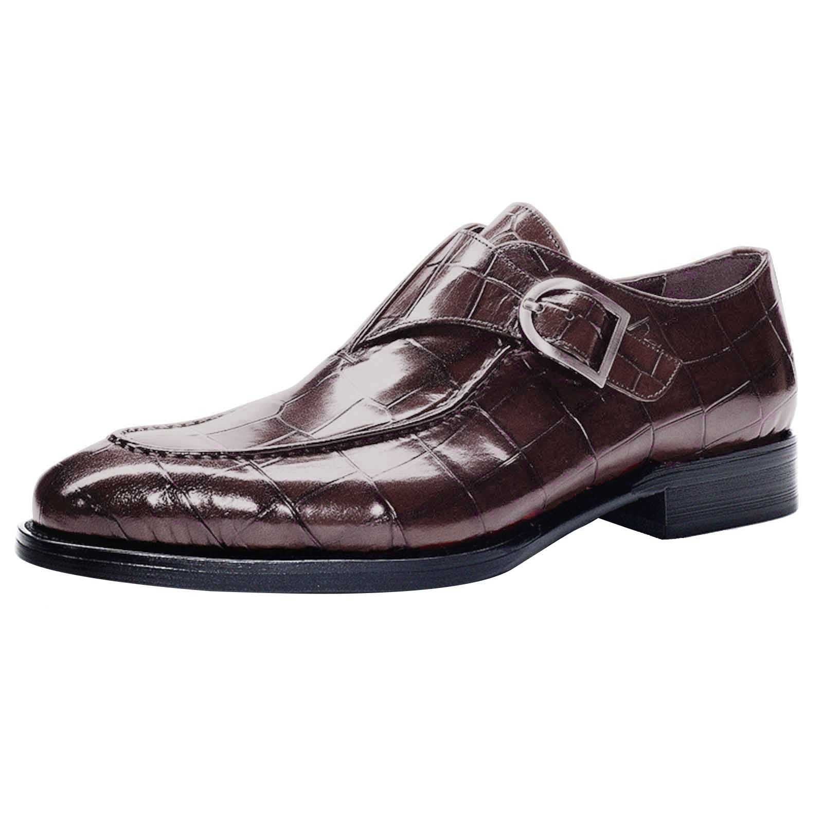 KaLI_store Shoes for Men Men's Dress Shoes Leather Casual Dress Shoes ...