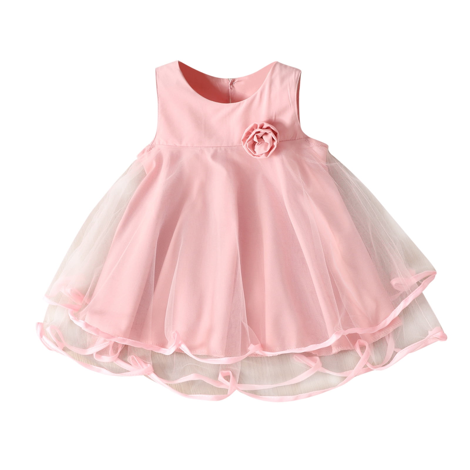 KaLI_store Spring Dress Girl's Summer Dress Flared Sleeve Loose Fit ...