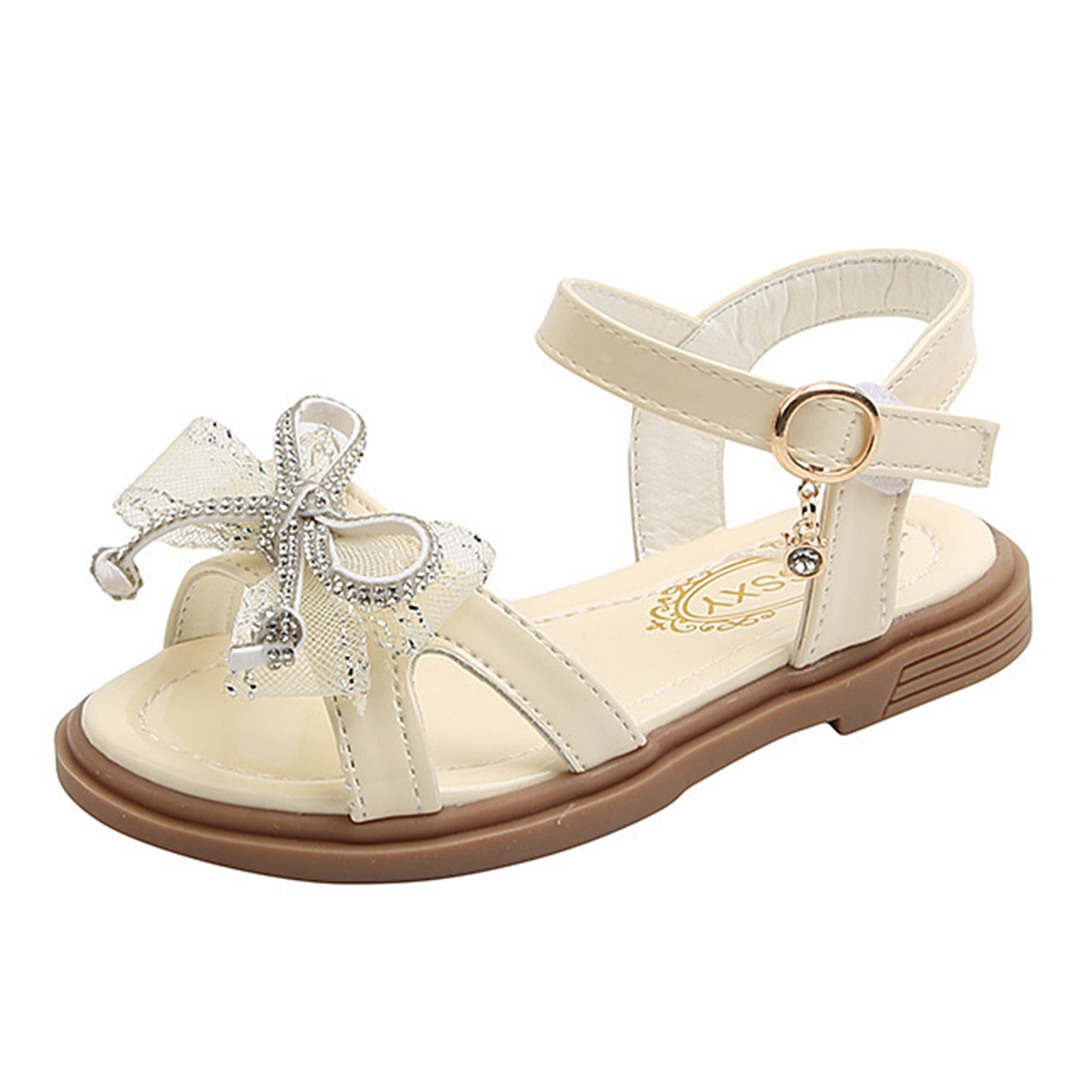 KaLI_store Toddler Girl Sandals Girls Dress Shoes Mary Jane Flower ...