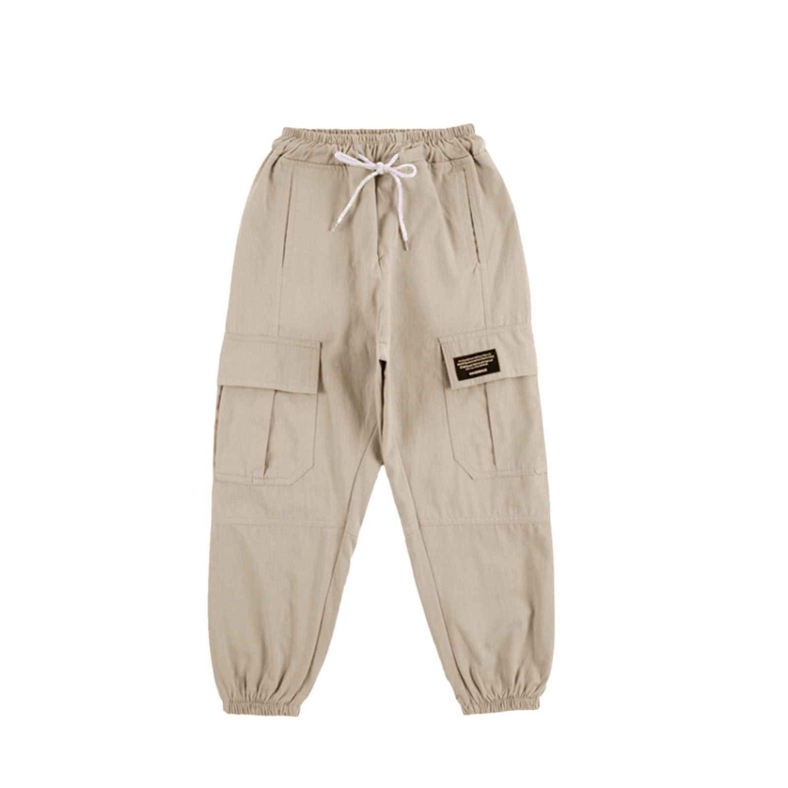 KaLI_store Uniform Pants for Girls Girl's Floral Print Elastic Waist ...